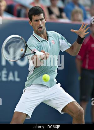 Novak Djokovic during their Men's Singles third round match on Day Six ...