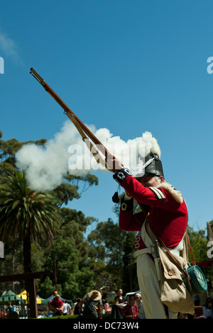 Man loading musket Stock Photo - Alamy