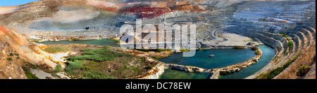 A large open cast Bentonite mine on Milos Greece Stock Photo - Alamy