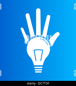 Light bulb with hands Stock Photo - Alamy