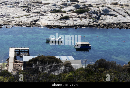 FISHING BOAT AT THE GULCH BICHENO TASMANIA AUSTRALIA Stock Photo - Alamy