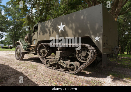 A 1943 M15 Halftrack military vehicle with a 50mm gun restored and ...