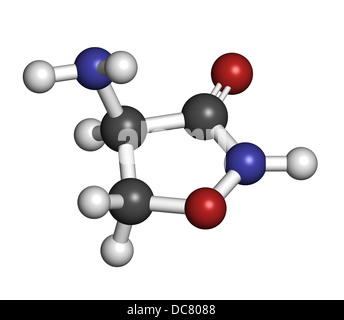Cycloserine (D-cycloserine) tuberculosis drug, chemical structure ...