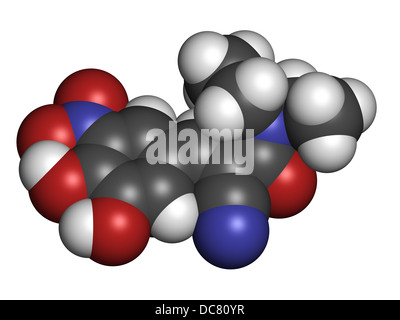 Entacapone Parkinson's disease drug molecule Stylized skeletal formula ...