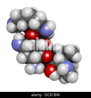 Gentamicin antibiotic drug (aminoglycoside class), chemical structure ...