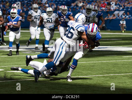 Buffalo Bills defensive back Brandon Codrington (29) runs with the ball ...