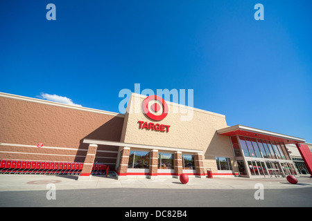 A logo sign outside of a Target retail store location in Woodbridge ...