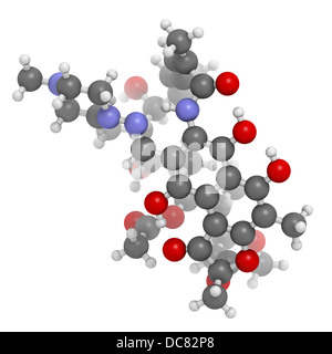 rifampicin (rifampin rifamycin class) tuberculosis antibiotic molecule ...
