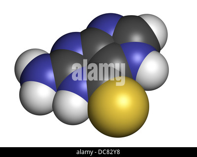 Tioguanine leukemia and ulcerative colitis drug, chemical structure ...