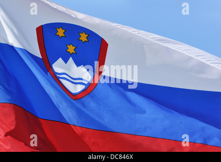 The Slovenian national flag Stock Photo - Alamy