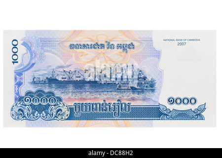 1000 Cambodian riels bank note. Riel is the national currency of ...