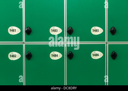 Locker room numbers in a locker room Stock Photo: 211603911 - Alamy