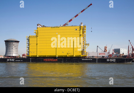 Construction of Dolwin Alpha converter platform station for offshore ...