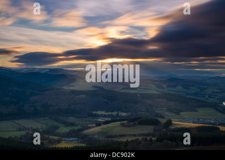 Tweed Valley Sunset from Lee Penn Stock Photo - Alamy