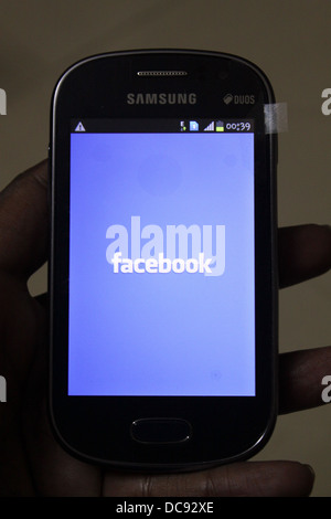Facebook application on smart phone screen. Facebook is the world’s ...