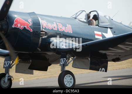 WW11 Corsair fighter aircraft at the Imperial War Museum,Duxford ...