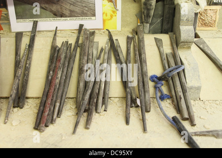 Stone Mason Tools Stock Photo - Alamy