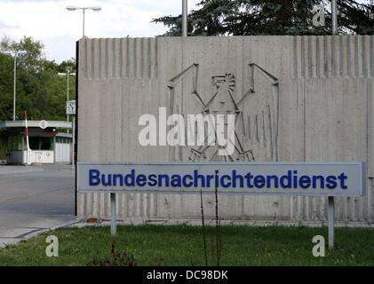 A view of the entrance to the grounds of the Bundesnachrichtendienst ...