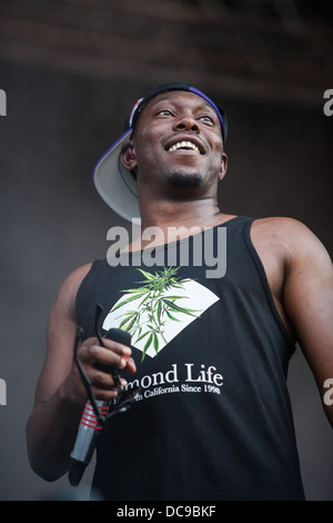 The english rapper ad producer Dizzee Rascal performs in Budapest ...
