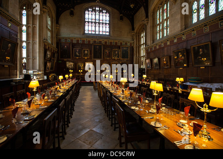 Exeter College dining hall, University of Oxford, Oxfordshire Stock ...