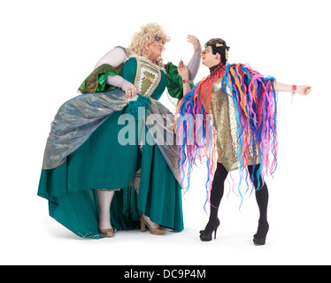 Two drag queens having fun performing together Stock Photo - Alamy