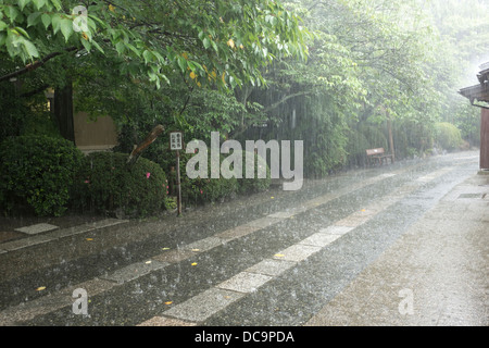 Heavy rain Kyoto Japan Stock Photo - Alamy