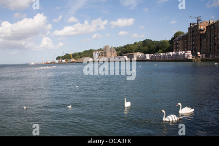 Industry on quayside Mistley Essex England Stock Photo - Alamy