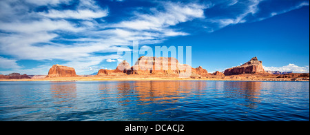 Panoramic view on famous lake Powell, Page, Utah, USA Stock Photo - Alamy