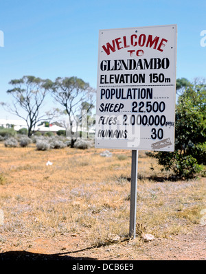 Welcome to Glendambo sign, South Australia Stock Photo - Alamy