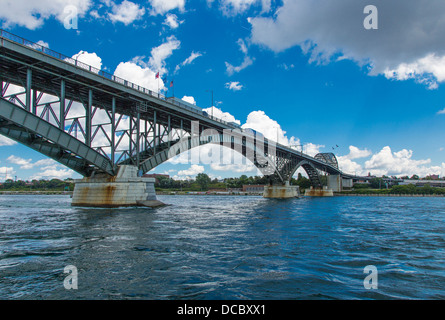 Peace Bridge over the Niagara River from Fort Erie Canada to Buffalo ...