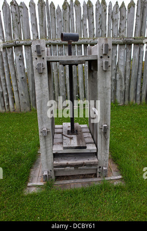 Example of a screw fur press, Grand Portage National Monument, Grand ...