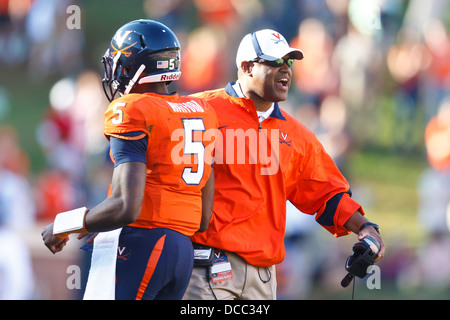 Virginia Cavaliers head coach Mike London on the sidelines against the ...