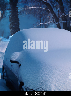 Car, storm, snow, winter, road Stock Photo - Alamy