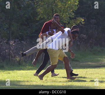 Richard Milford, Stefan Romer of Nu Vibe 'X Factor' finalists outside ...