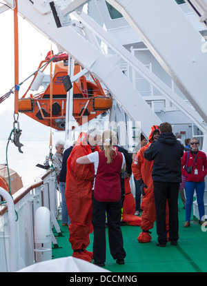 Life jacket vest drill aboard the Cruise Ship Stock Photo - Alamy