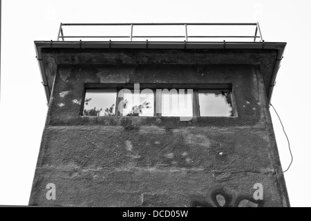 A former East German watchtower at Checkpoint Charlie in Berlin 1994 ...