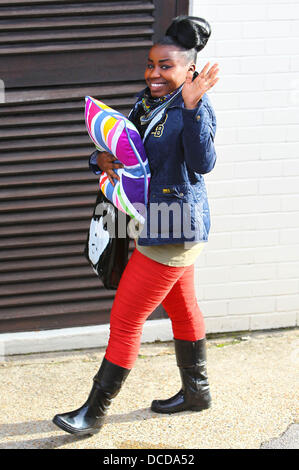 X Factor' finalist Misha Bryan arrives at the show's studios ahead of ...
