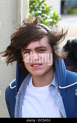 X factor Finalist Frankie Cocozza arrives at the X factor studios ahead ...