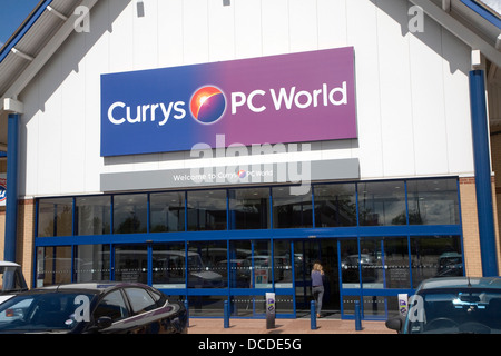 Currys PC World joint store sign Copdock Ipswich Suffolk England Stock ...
