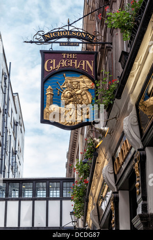 Pub sign for The Clachan public house, Kingly Street, Soho, London, UK ...