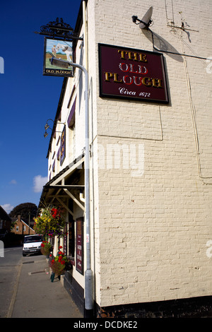The Old Plough pub Braunston village Northamptonshire Northants England ...