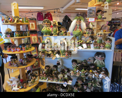 TROLL SOUVENIRS in a shop in Tromsoe, Norway. Photo Tony Gale Stock ...