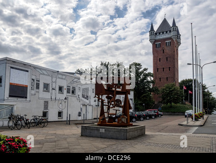 The old historic water tower Esbjerg, Jutland, Denmark, Europe Stock ...