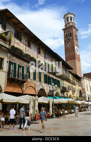 Verona, Italy. Piazza Delle Erbe square in historical city centre Citta ...