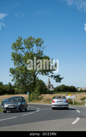 Motoring in France The French road D1 at Reville Normandy Stock Photo ...
