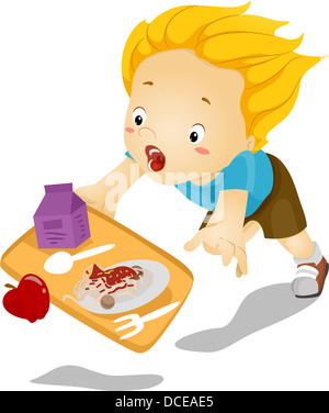 Cartoon boy fall down Stock Vector Art & Illustration, Vector Image ...