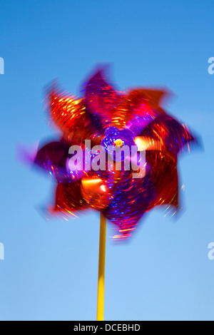 Pinwheel, colorful toy moving Stock Photo - Alamy