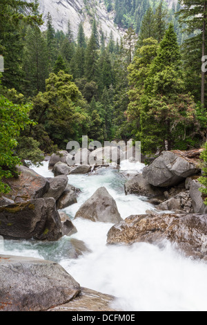 Rocks In The Merced River Stock Photo - Alamy