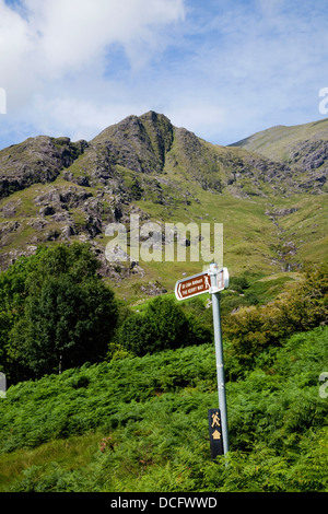 Hiking Signpost In Valley; Black Valley, County Kerry, Ireland Stock ...