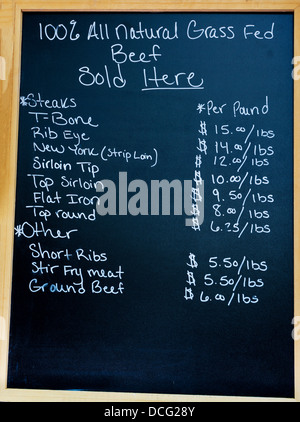 Caulk board sign Stock Photo - Alamy